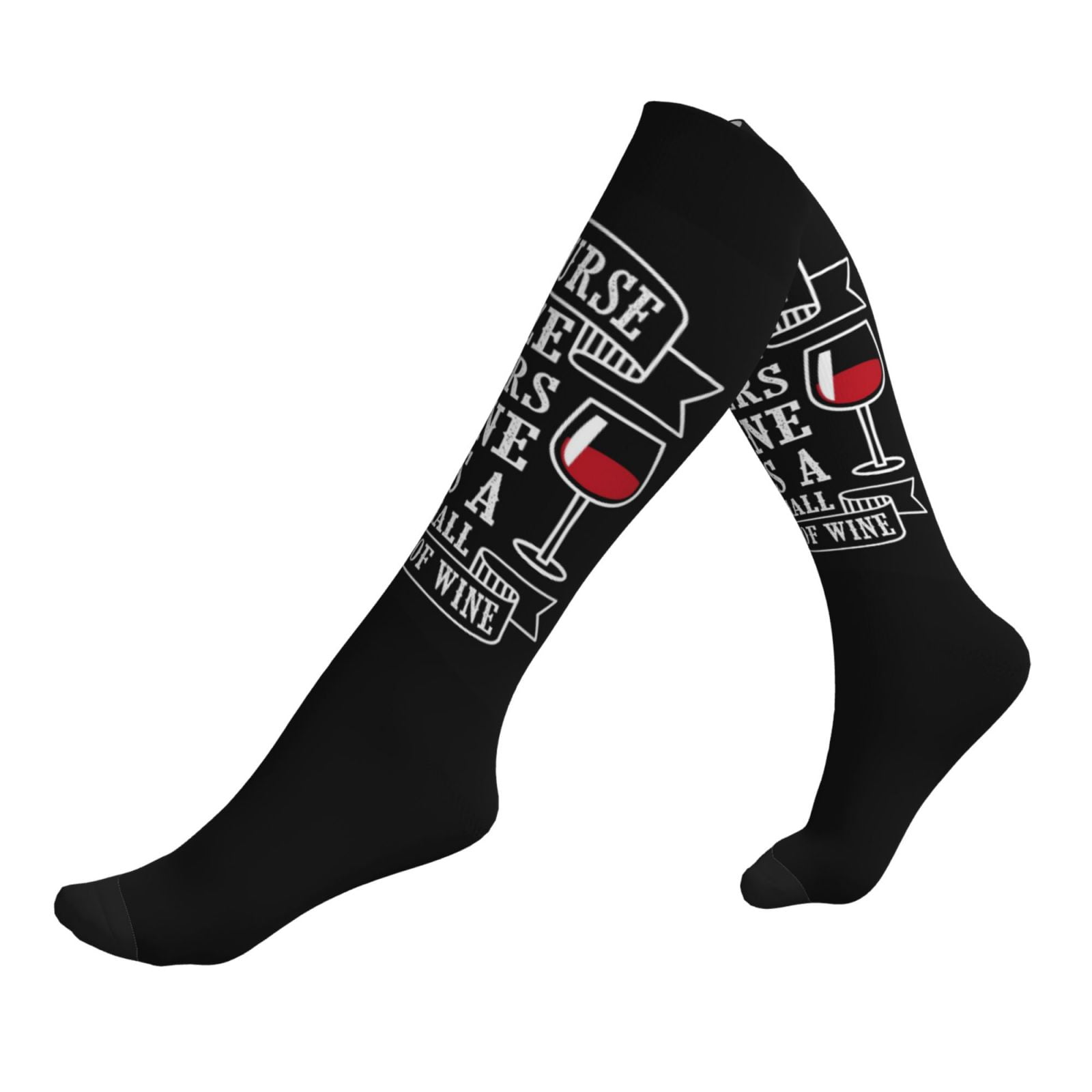 Compression Socks for Women and Men - Wine Funny Compression Socks ...