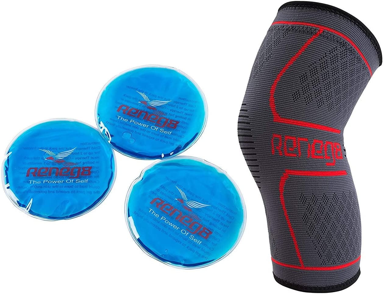 Compression Sport Gym Joint Pain Arthritis Relief Knee Support Brace ...