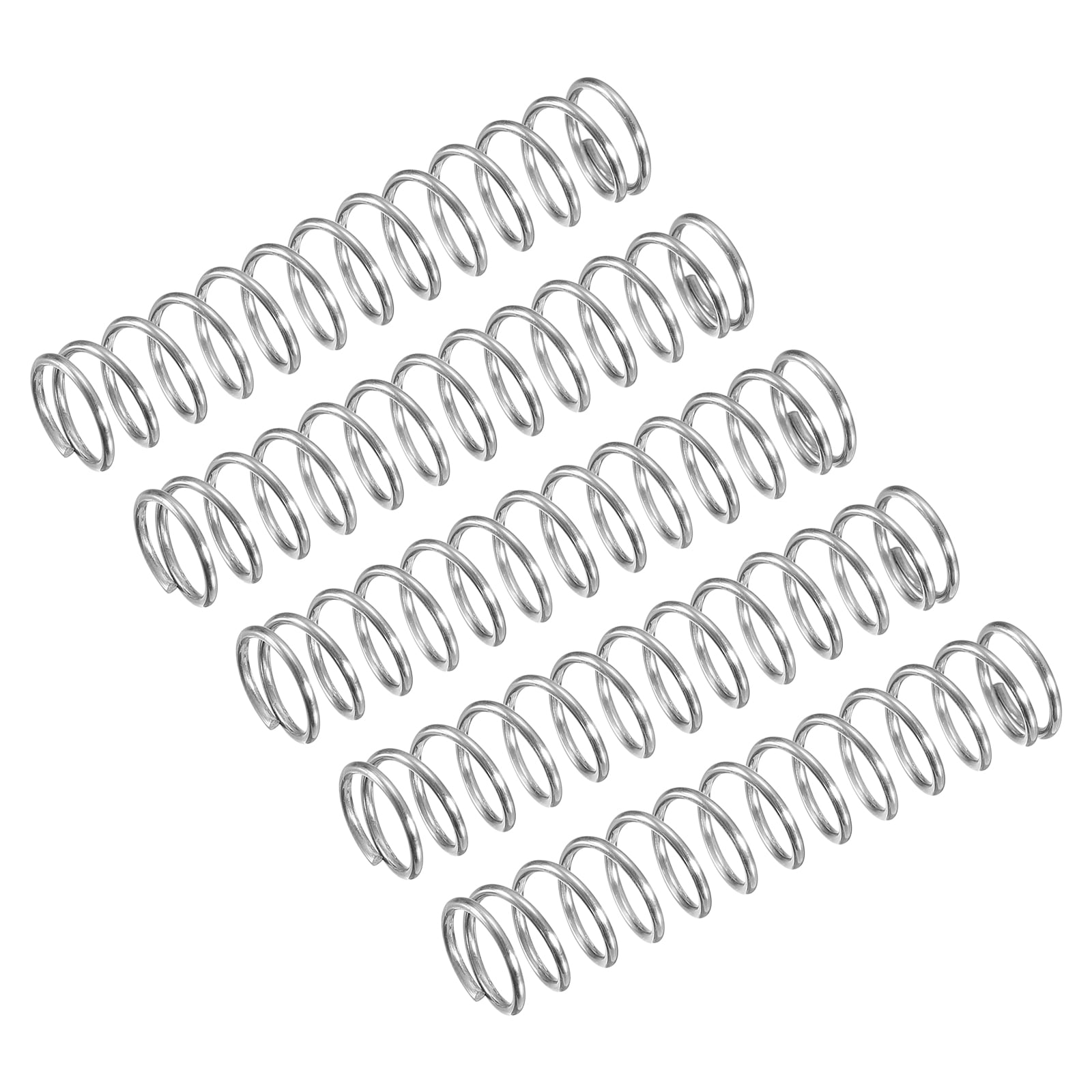 Compression Spring, 5 Pack 304 Stainless Steel, 10mm OD, 1mm Wire, 50mm ...