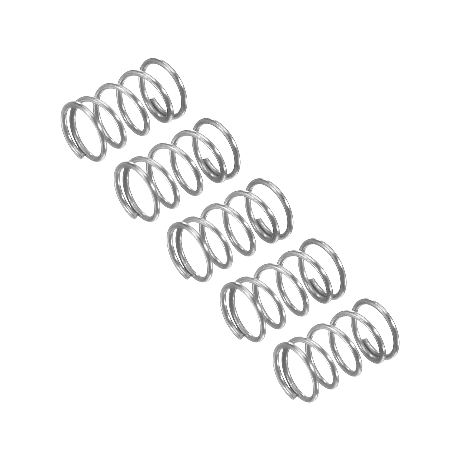 Compression Spring, 5 Pack 304 Stainless Steel, 3mm OD, 0.3mm Wire, 5mm ...