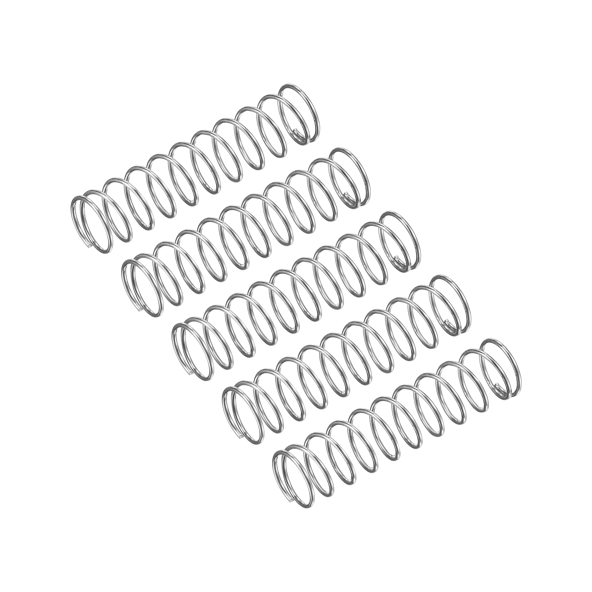Compression Spring, 5 Pack 304 Stainless Steel, 5mm OD, 0.4mm Wire ...