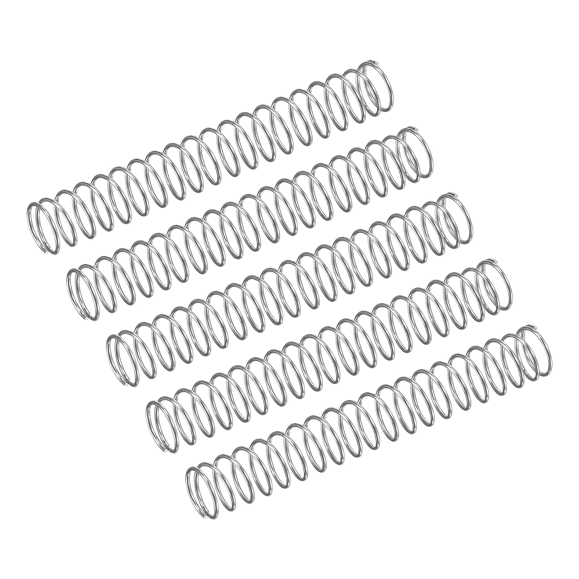 Compression Spring, 5 Pack 304 Stainless Steel, 5mm OD, 0.4mm Wire ...