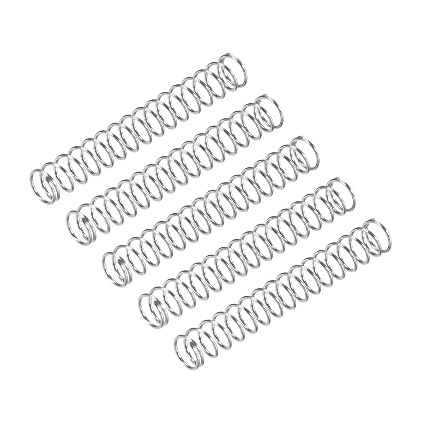 Compression Spring, 5 Pack 304 Stainless Steel, 5mm OD, 0.5mm Wire ...
