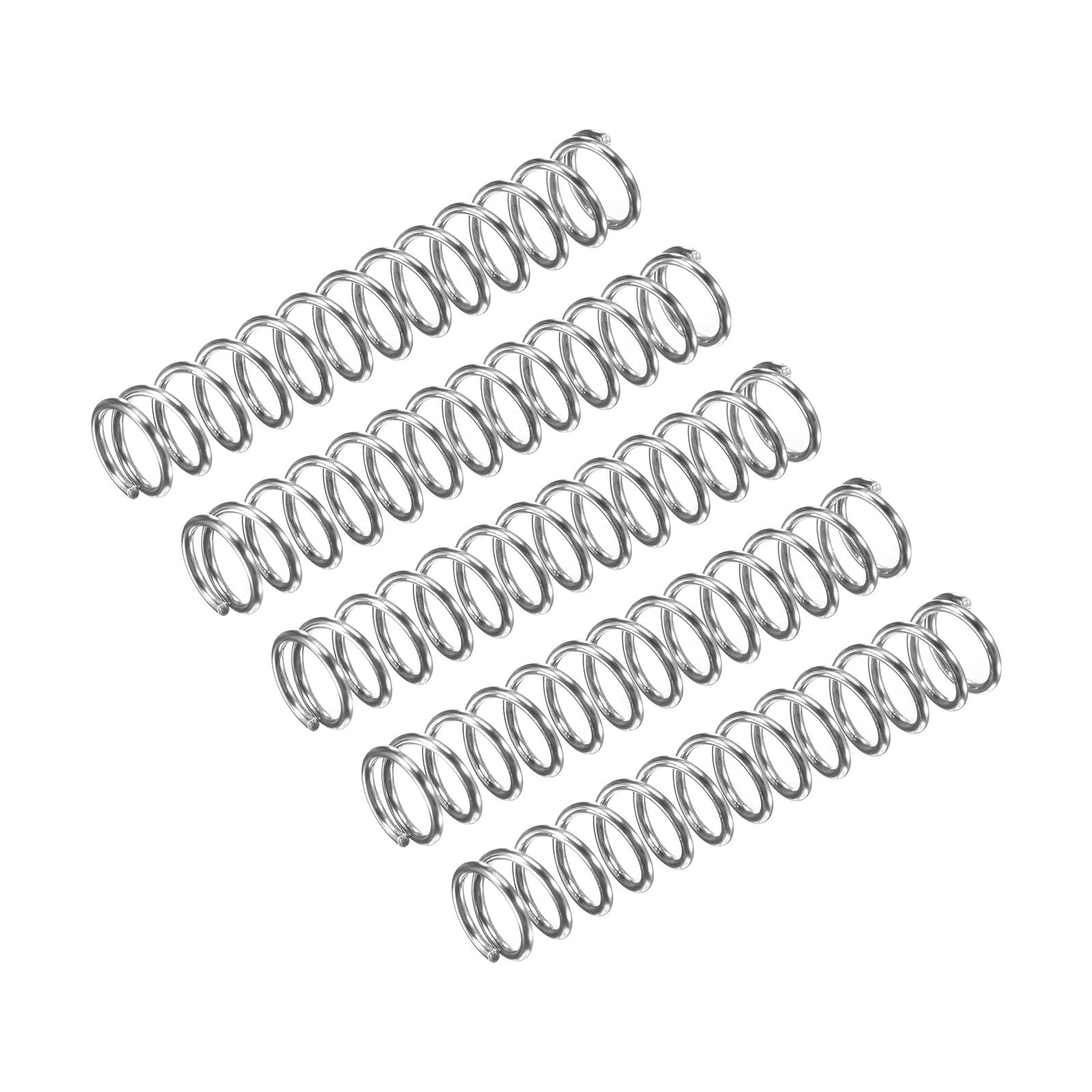 Compression Spring, 5 Pack 304 Stainless Steel, 7mm OD, 0.8mm Wire ...