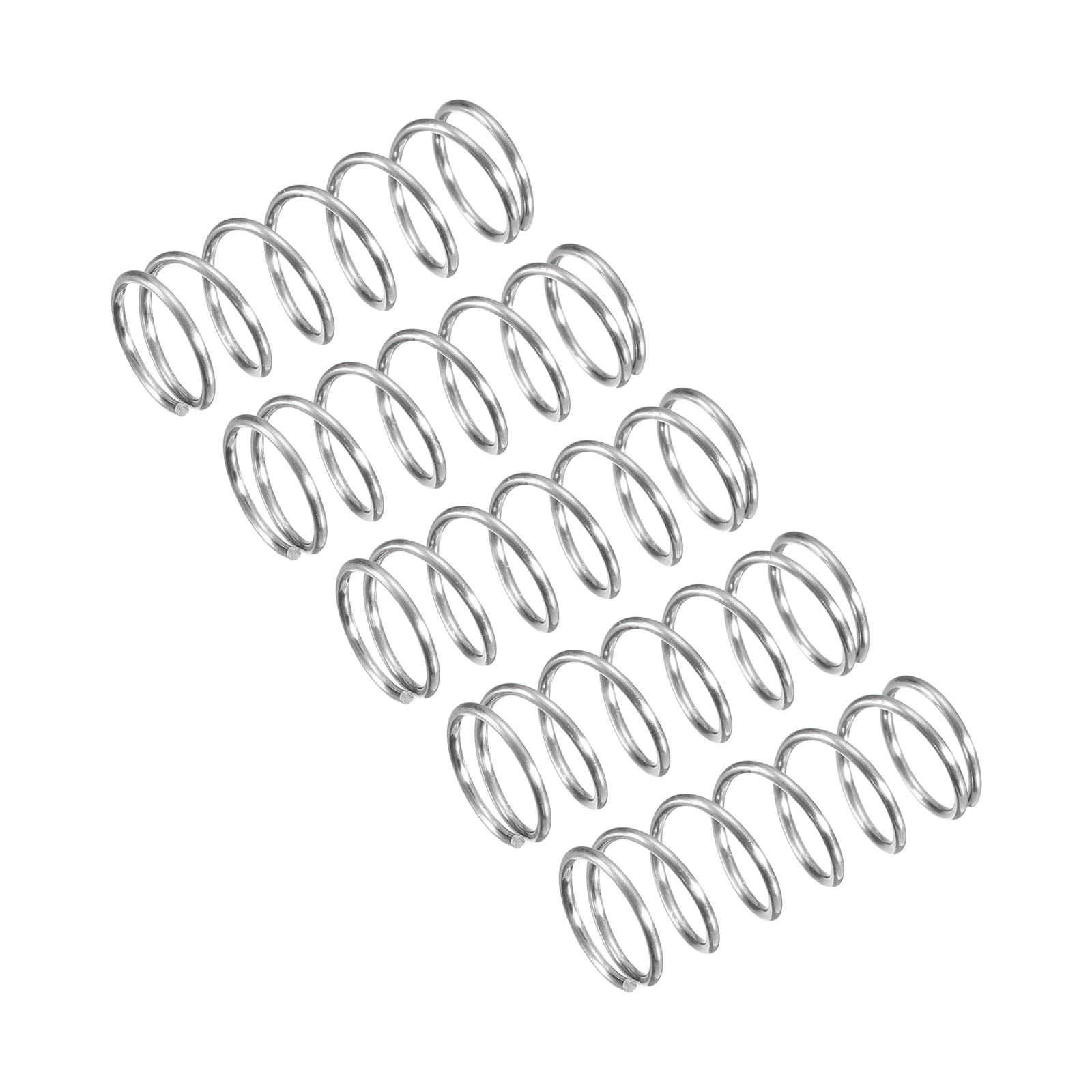 Compression Spring, 5 Pack 304 Stainless Steel, 8mm OD, 0.7mm Wire ...