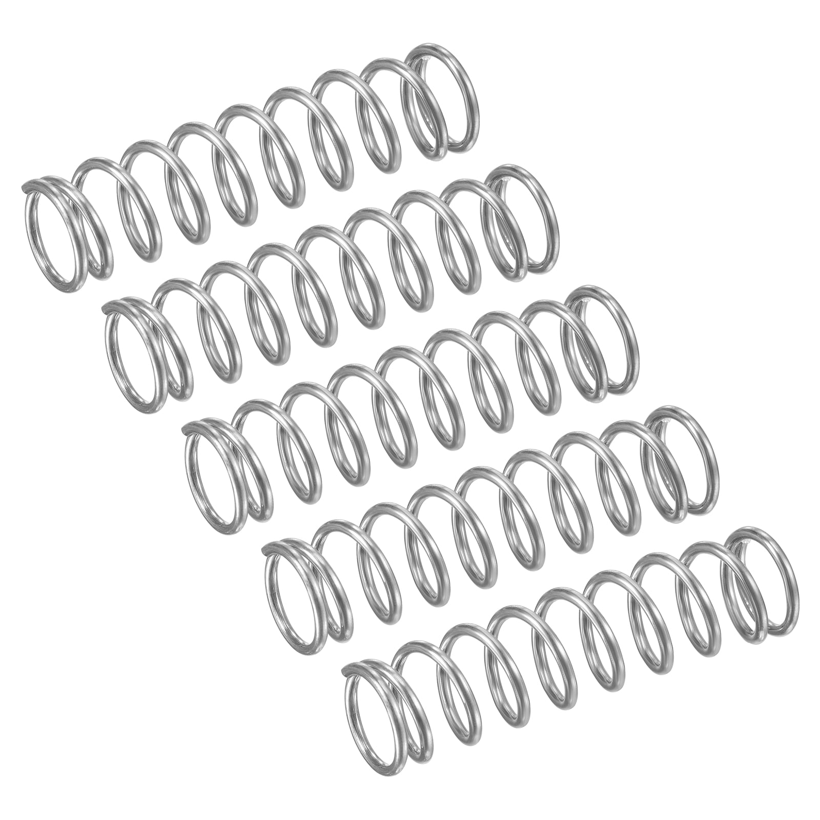 Compression Spring, 5 Pack 304 Stainless Steel, 9mm OD, 1mm Wire, 35mm ...