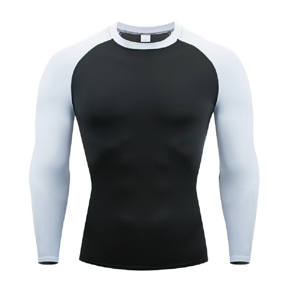 Compression T Shirt Men Long Sleeve Bodybuilding Running Shirt Quick ...