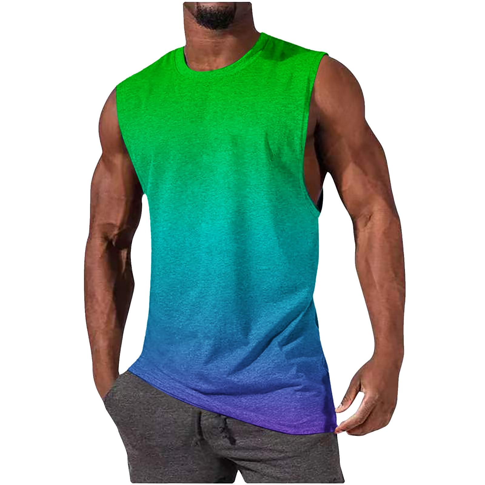 Compression Tank Top Men Qiggri Men Casual Fashion Printing Pullover ...