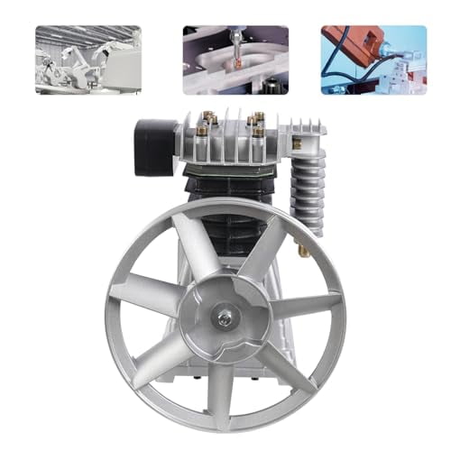 Compressor Pump, Piston 3HP Air Compressor Head Pump Motor Twin ...