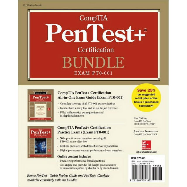 Comptia Pentest+ Certification Bundle (Exam Pt0-001) (Other) - Walmart.com