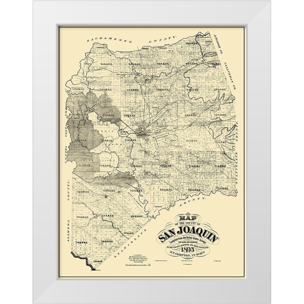 Compton 14x18 White Modern Wood Framed Museum Art Print Titled - San ...