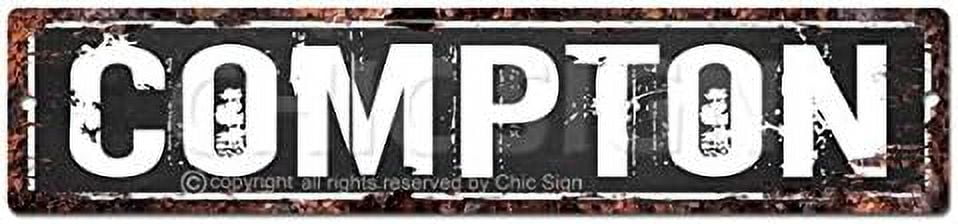 Compton Man CAVE Street Sign Chic Street Plate Sign Bar Cafe Restaurant ...