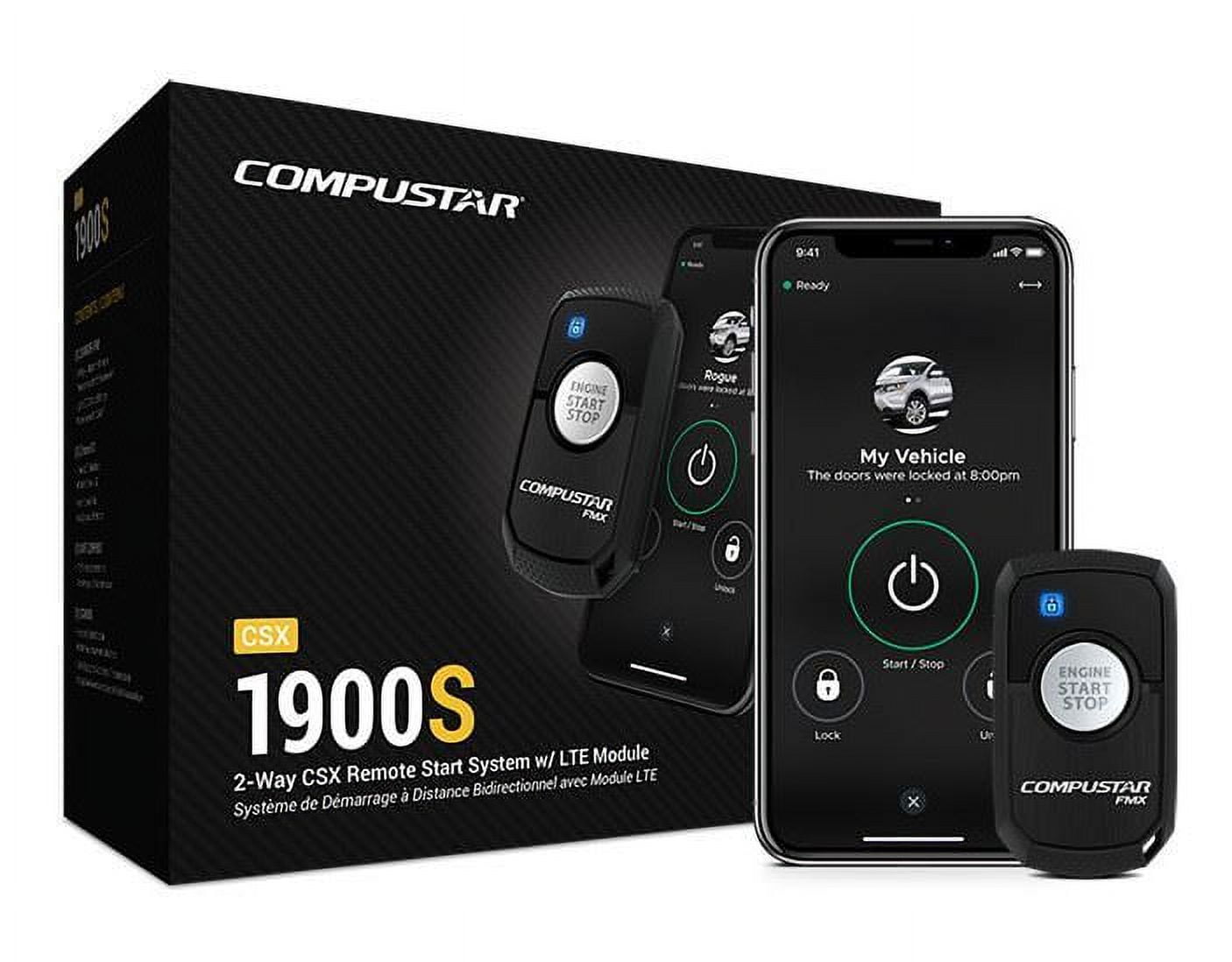 CompuStar CSX1900-S 1-Button 2-Way, 3000' Remote Start System, BLADE ...