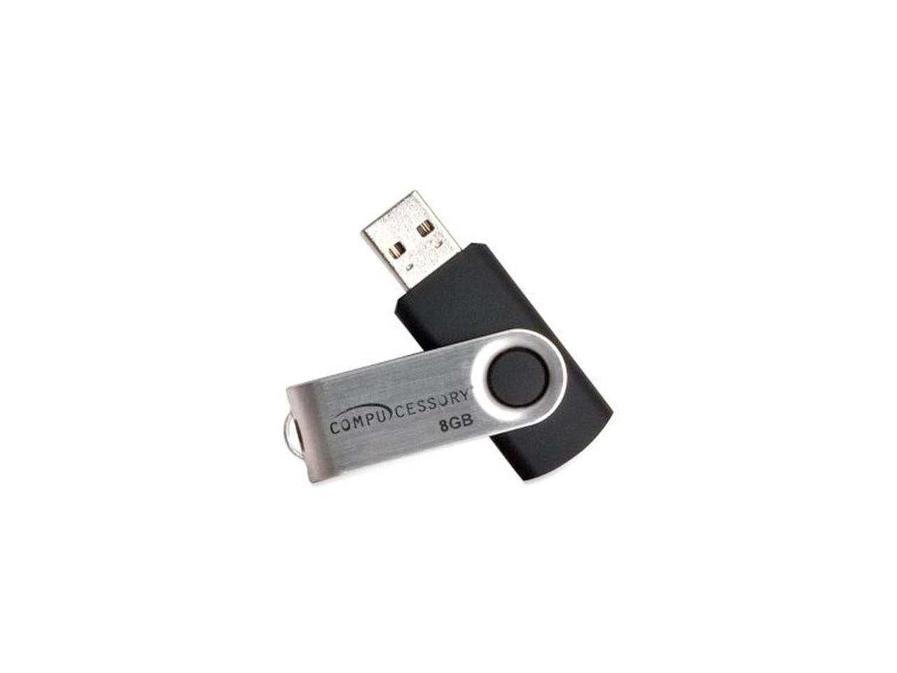 Compucessory 8GB Password Protected USB Flash Drive, Black / Aluminum ...