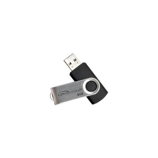 Compucessory 8GB Password Protected USB Flash Drive, Black / Aluminum ...