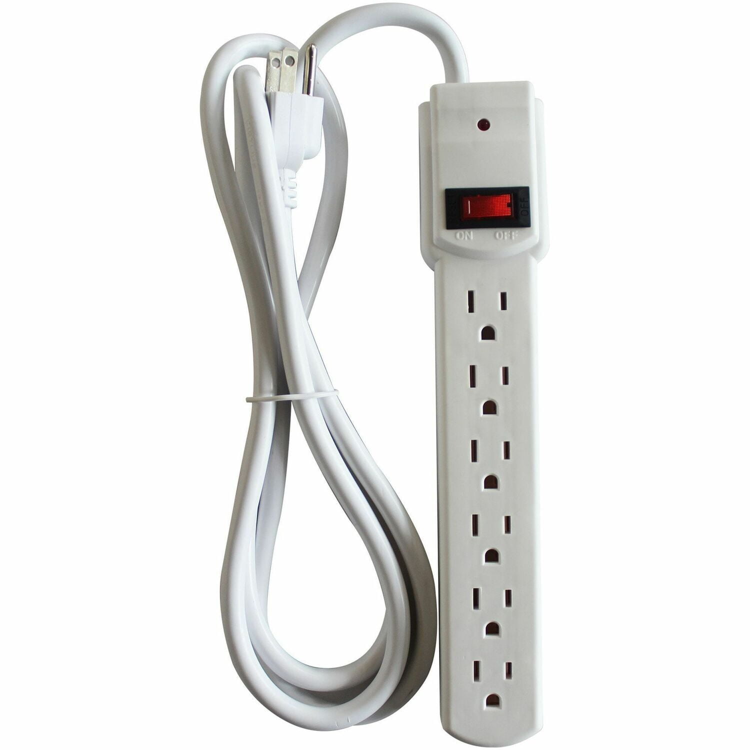 Compucessory, CCS25102, 6-Outlet Strip Office Surge Protector, 1 Each ...