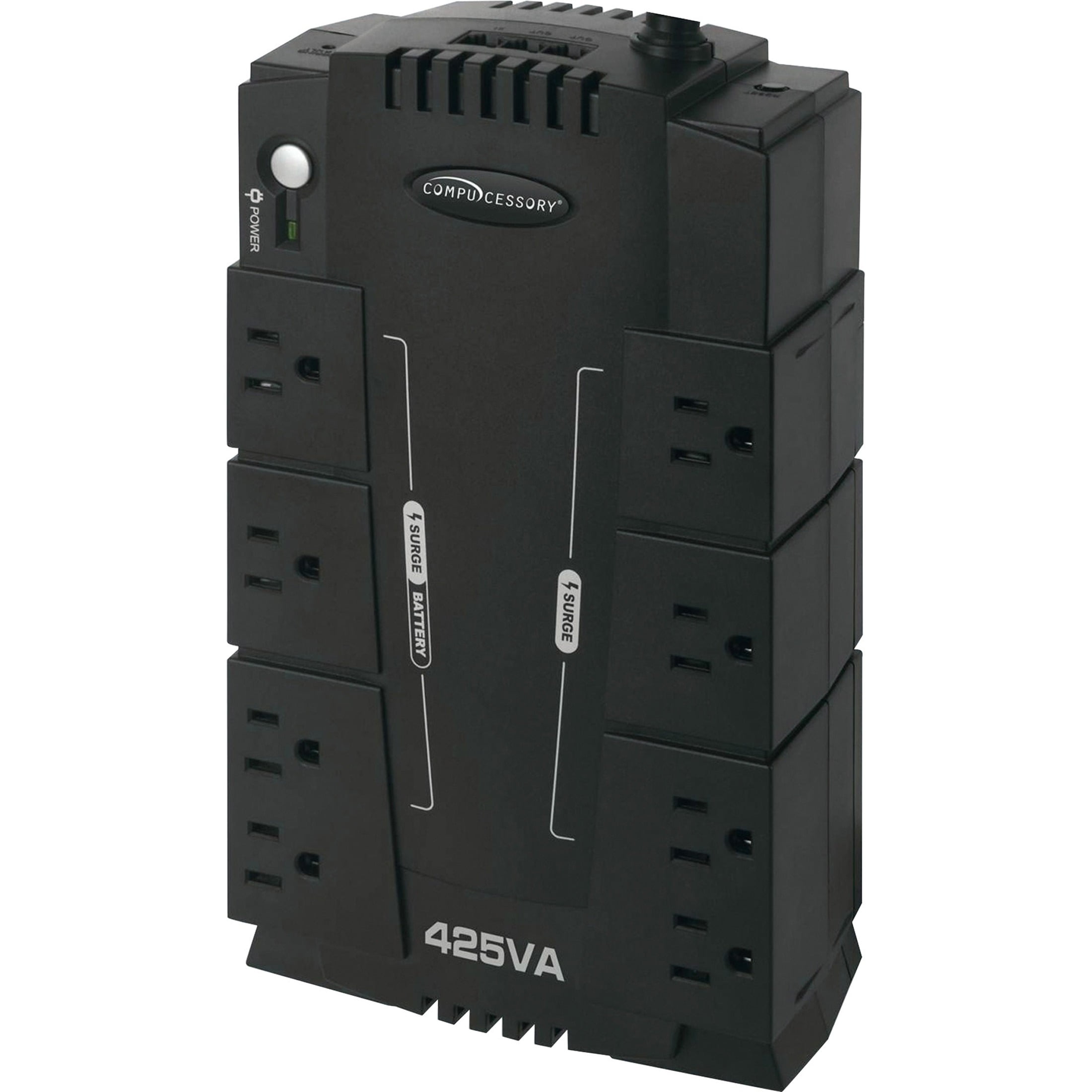 Compucessory, CCS25654, 8-Outlet 230W UPS Backup System, 1 Each, Silver ...