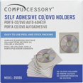 Compucessory, CCS26555, Self-Adhesive Poly CD/DVD Holders, 50 / Pack ...