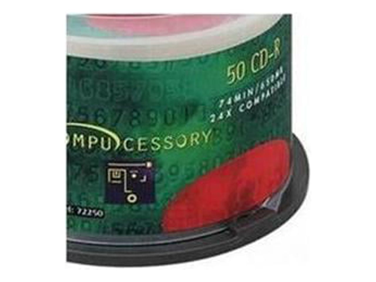 Compucessory CD Recordable Media - CD-R - 52x - 700 MB - 50 Pack Spindle 50 EA/PK - Walmart.com