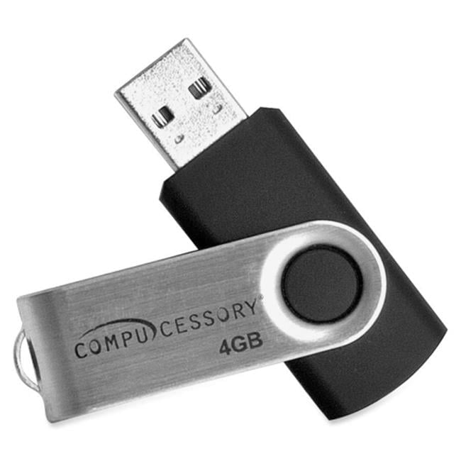 Compucessory Flash Drive USB 4GB Black- Aluminum - Walmart.com