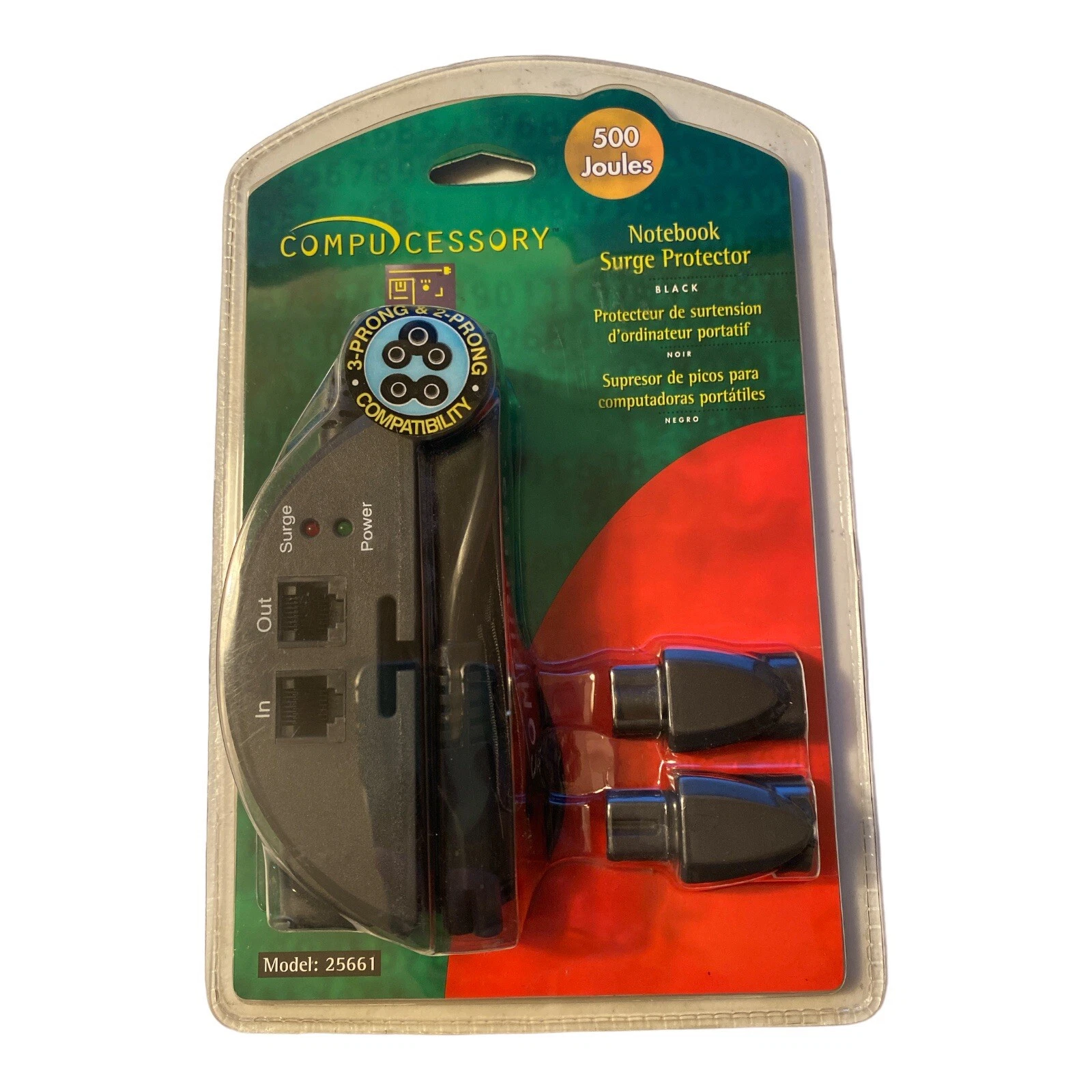 Compucessory Mobile Notebook Surge Protector With Ac Adapters - 500 ...