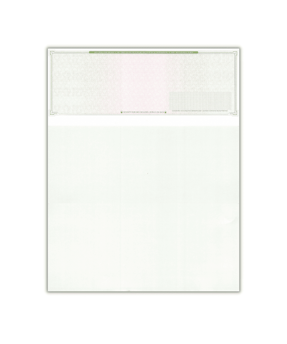 Compuchecks - 100 High Security Blank Check Stock Paper - Checks on Top ...