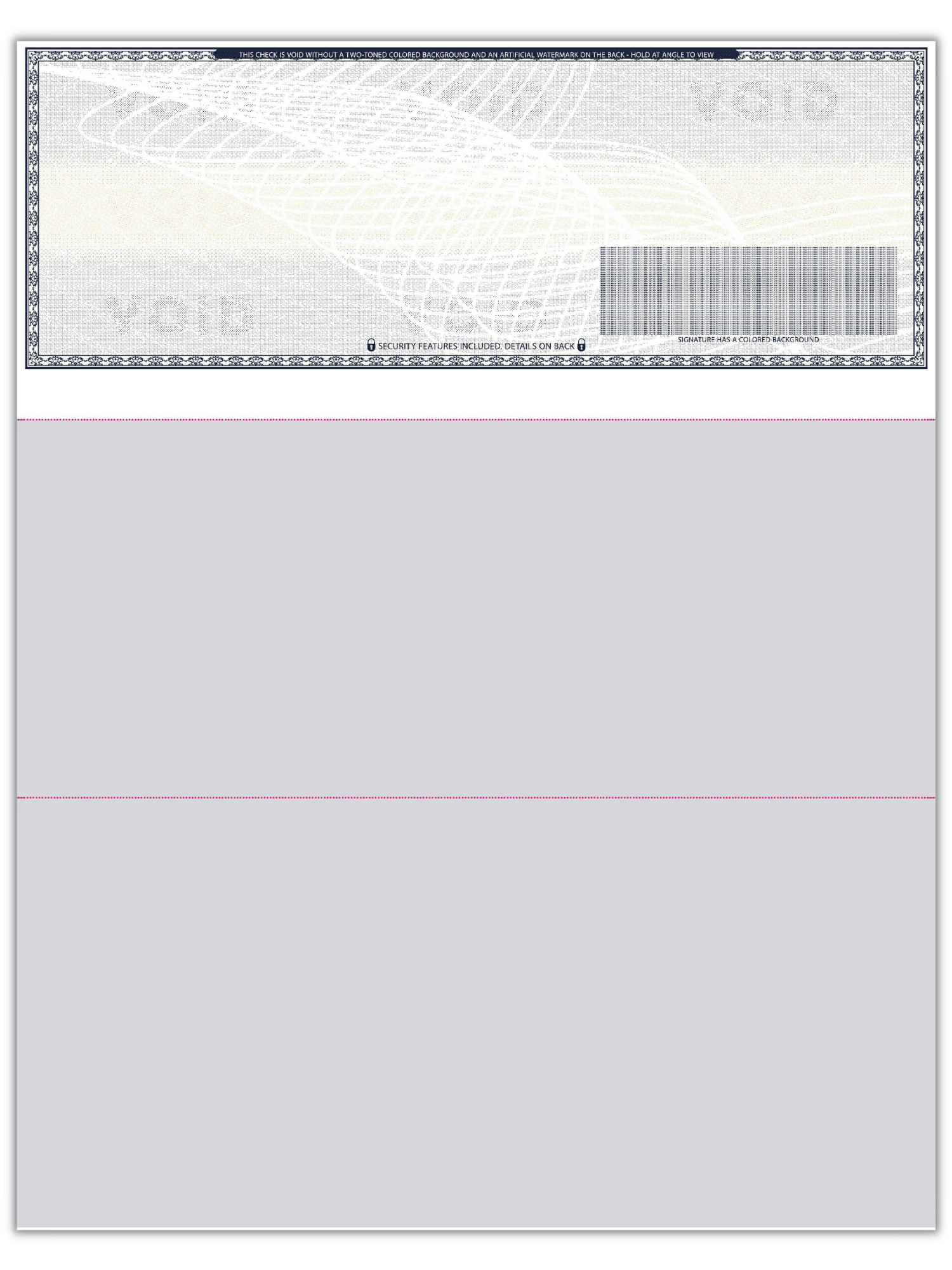 Compuchecks 2000 High Security Blank Check Stock - Checks on Top Two ...
