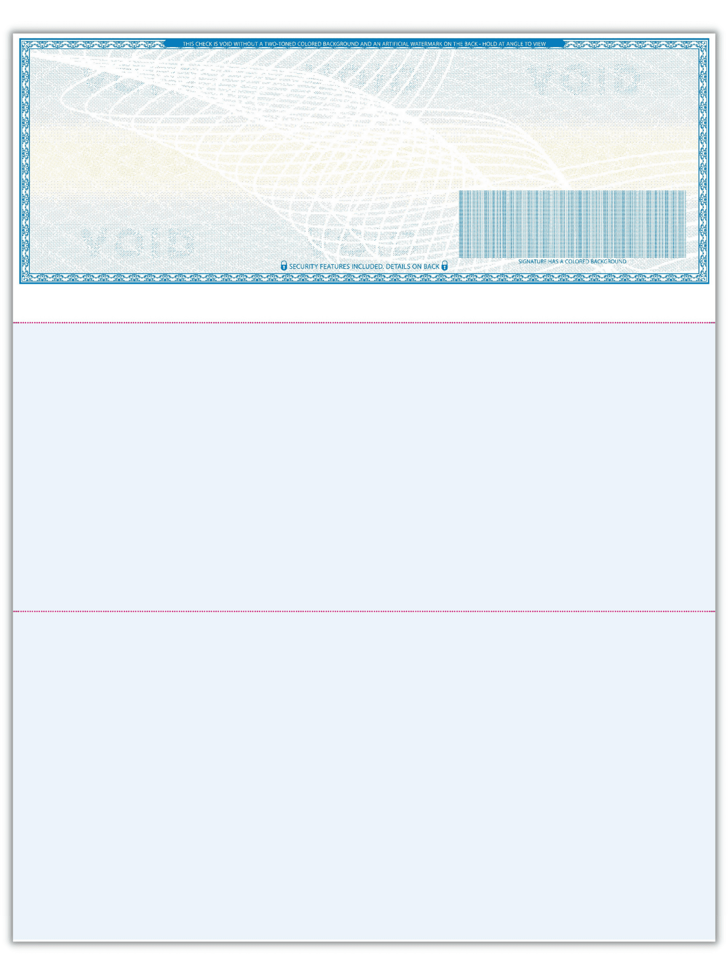 Compuchecks 2000 High Security Blank Check Stock - Checks on Top Two ...