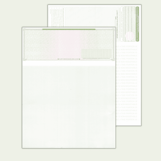 Compuchecks 50 High Security Blank Check Top - Green Red Mazed ...
