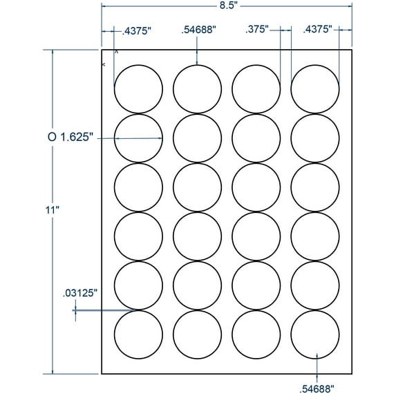Compulabel 310307, Circular Labels 1-2/3 White Round Label For Dot ...