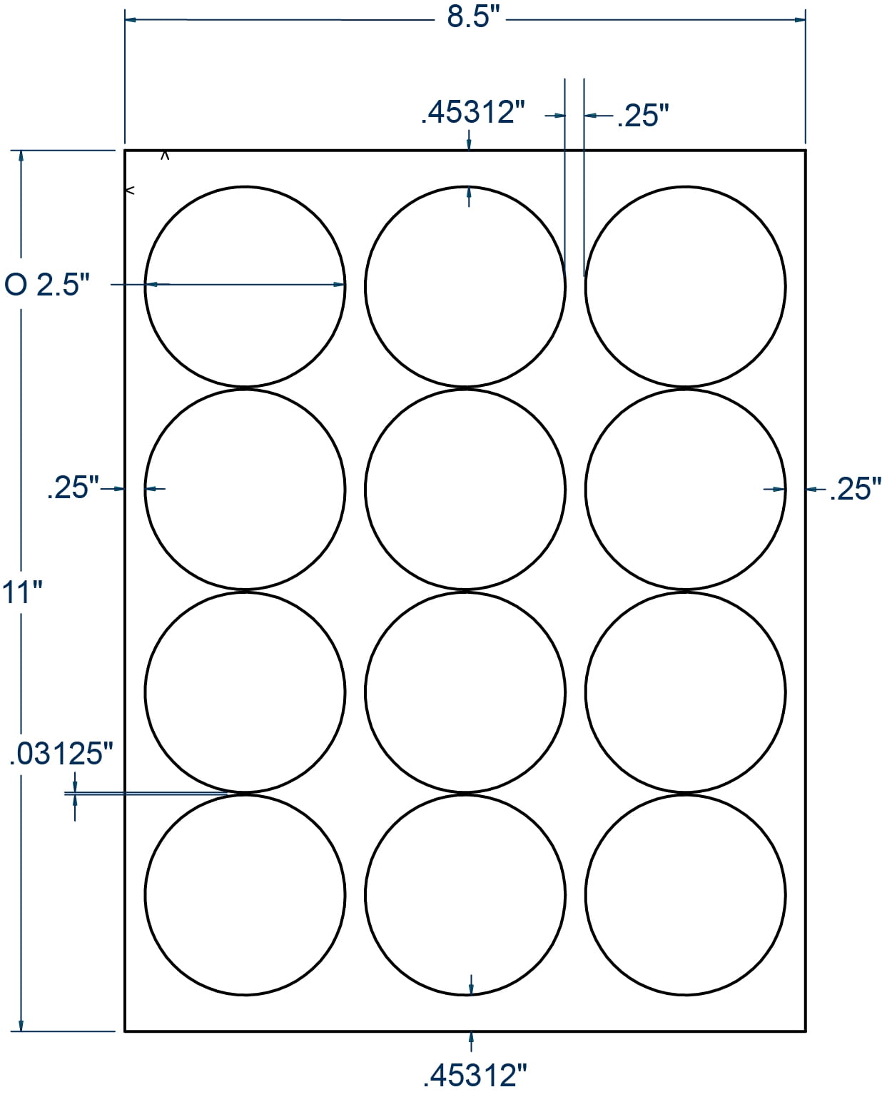 Compulabel 310656, Circular Labels 2 1/2 White Round Label For Dot ...