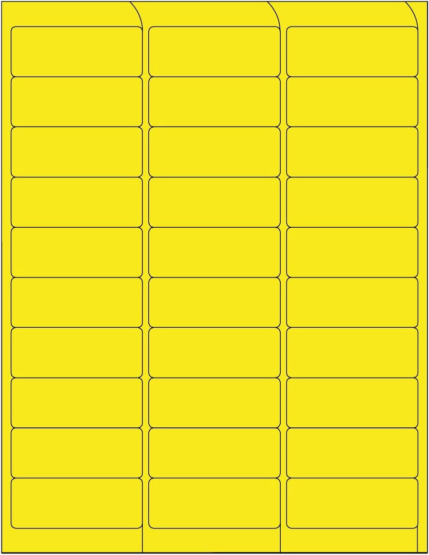 Compulabel 311152 Fluorescent Yellow Address Labels for Laser Printers ...
