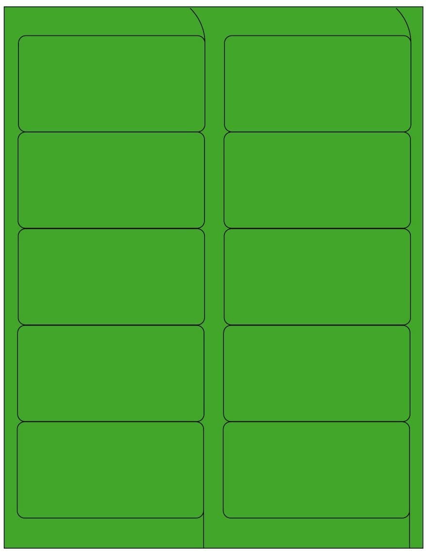 Compulabel 312142 Fluorescent Green Address Labels for Laser Printers ...