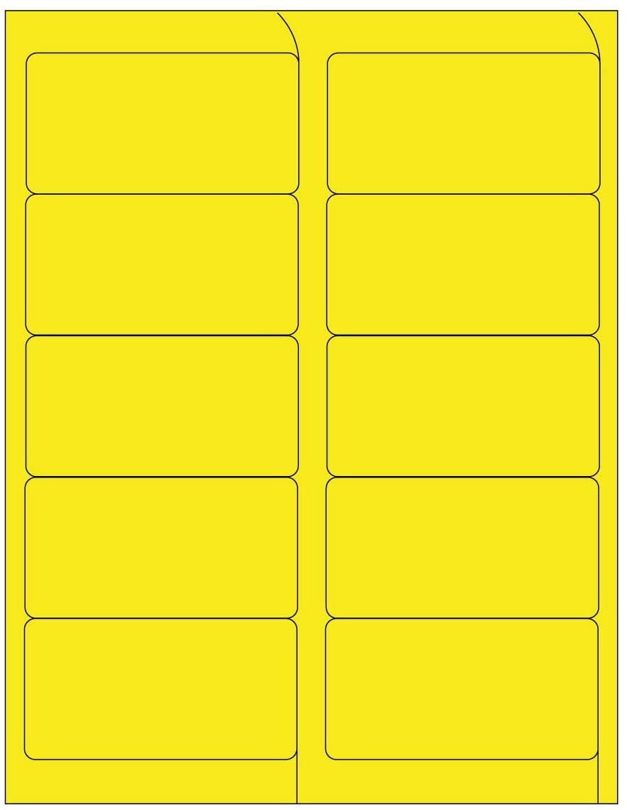 Compulabel 312186 Fluorescent Yellow Address Labels for Laser Printers ...