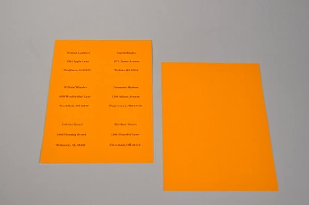 Compulabel 312456 Fluorescent Orange Address Labels for Laser Printers ...