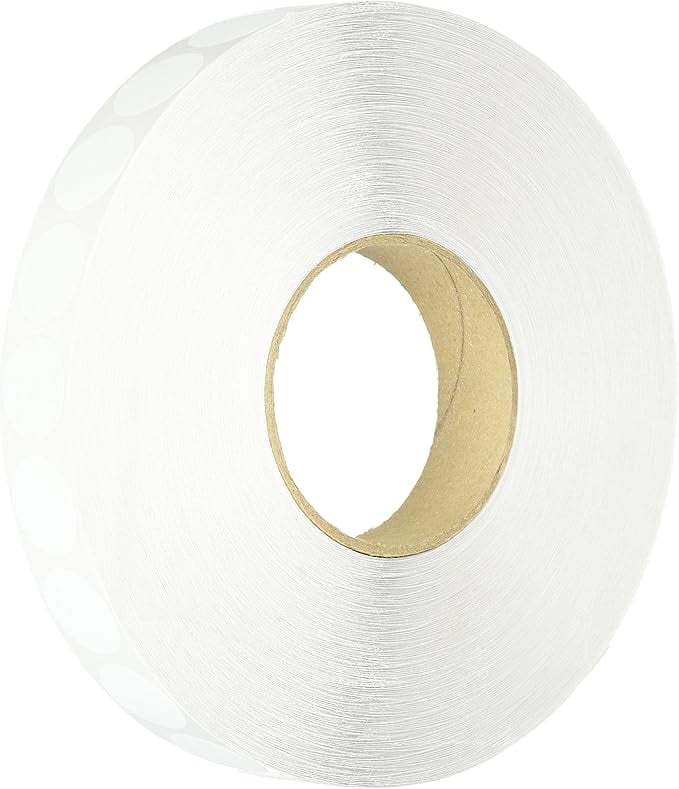 Compulabel Wafer Tab Seals, 1" Circle, White, 5000 Per Roll, Permanent ...