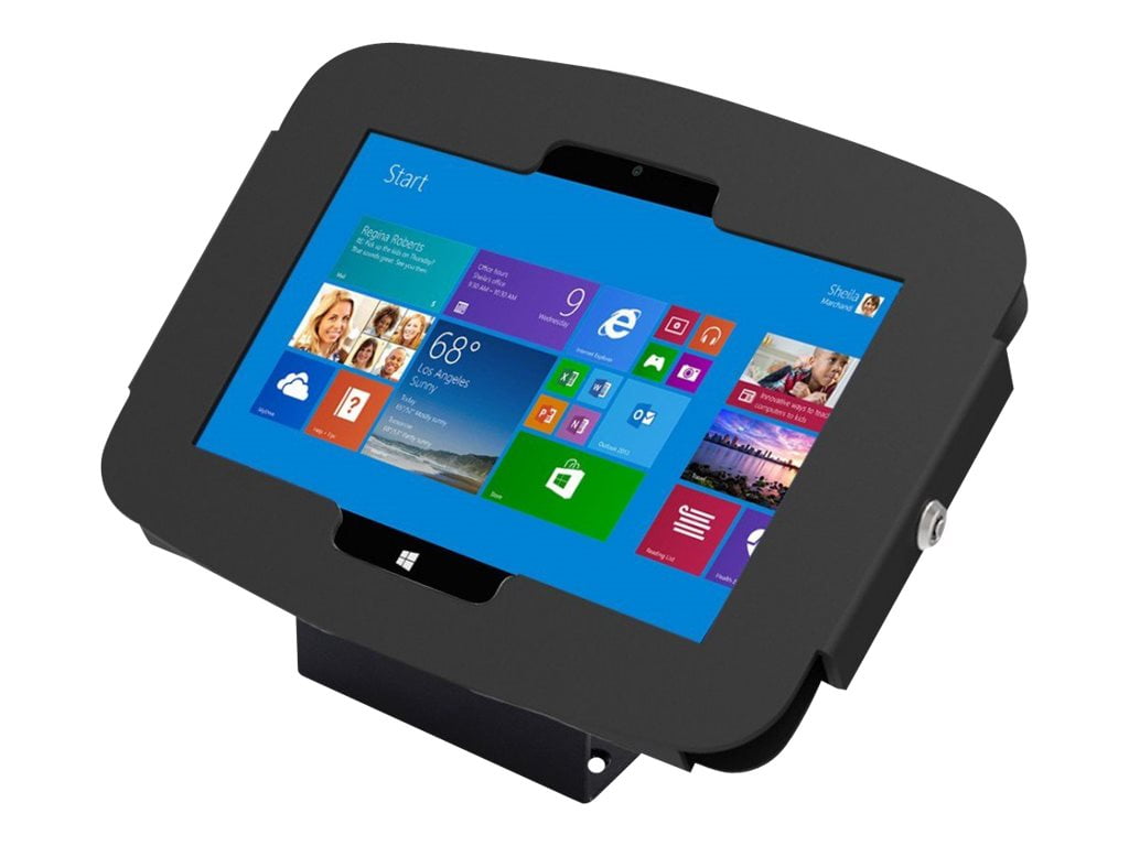 Compulocks Space 45 Surface 3 Wall Mount / Counter Top Kiosk Black - Enclosure - Anti-Theft ...