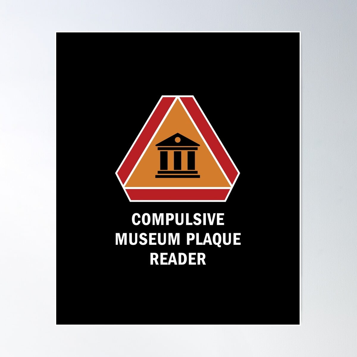 Compulsive Museum Plaque Reader Poster Wall Art, Modern Wall Decor For ...