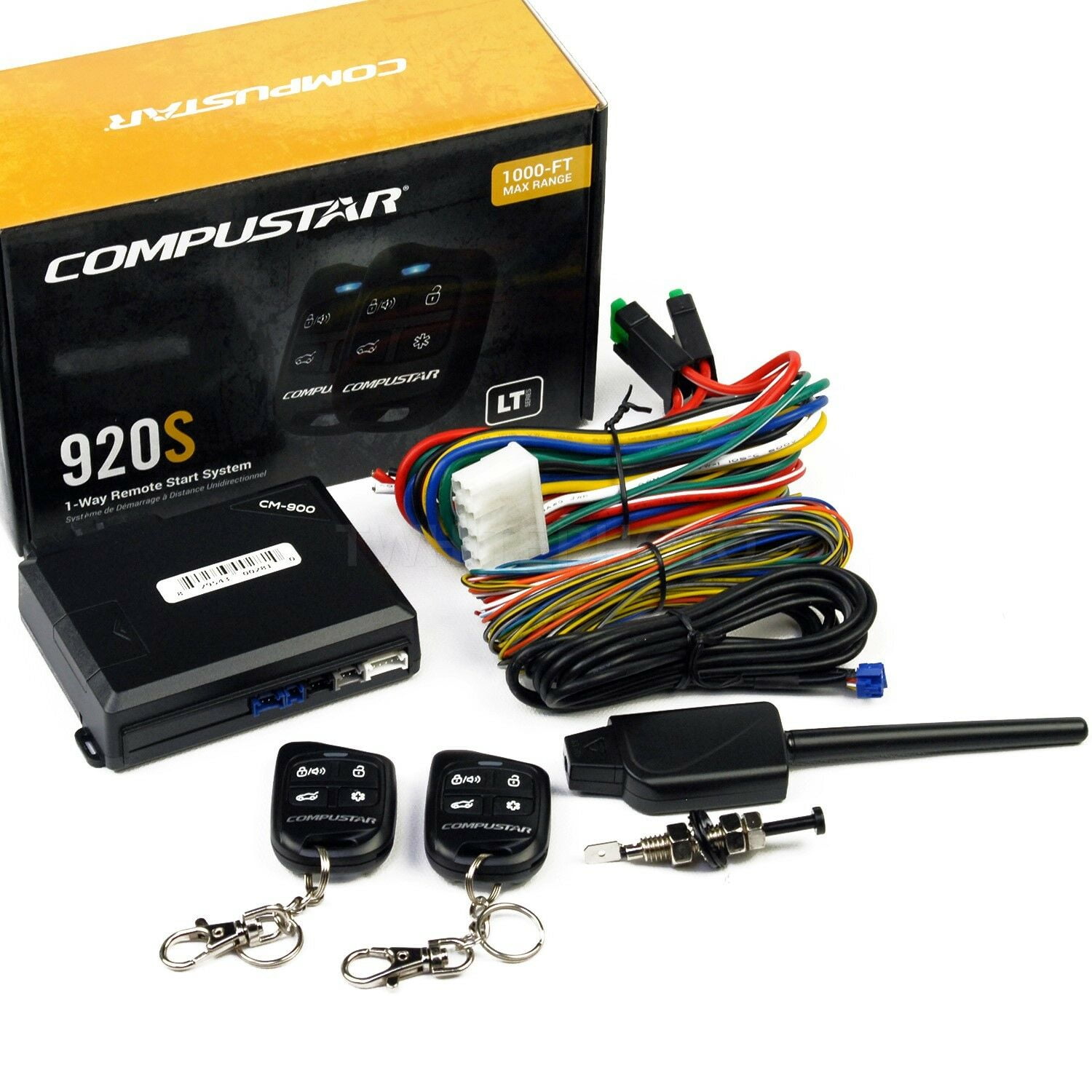 Compustar CS920-S, 1-Way Remote Starter, 1500-ft Range, Keyless Entry ...