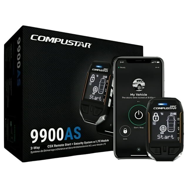Compustar CSX9900-AS 2-Way Remote Start Security Kit with Auto Keyless ...
