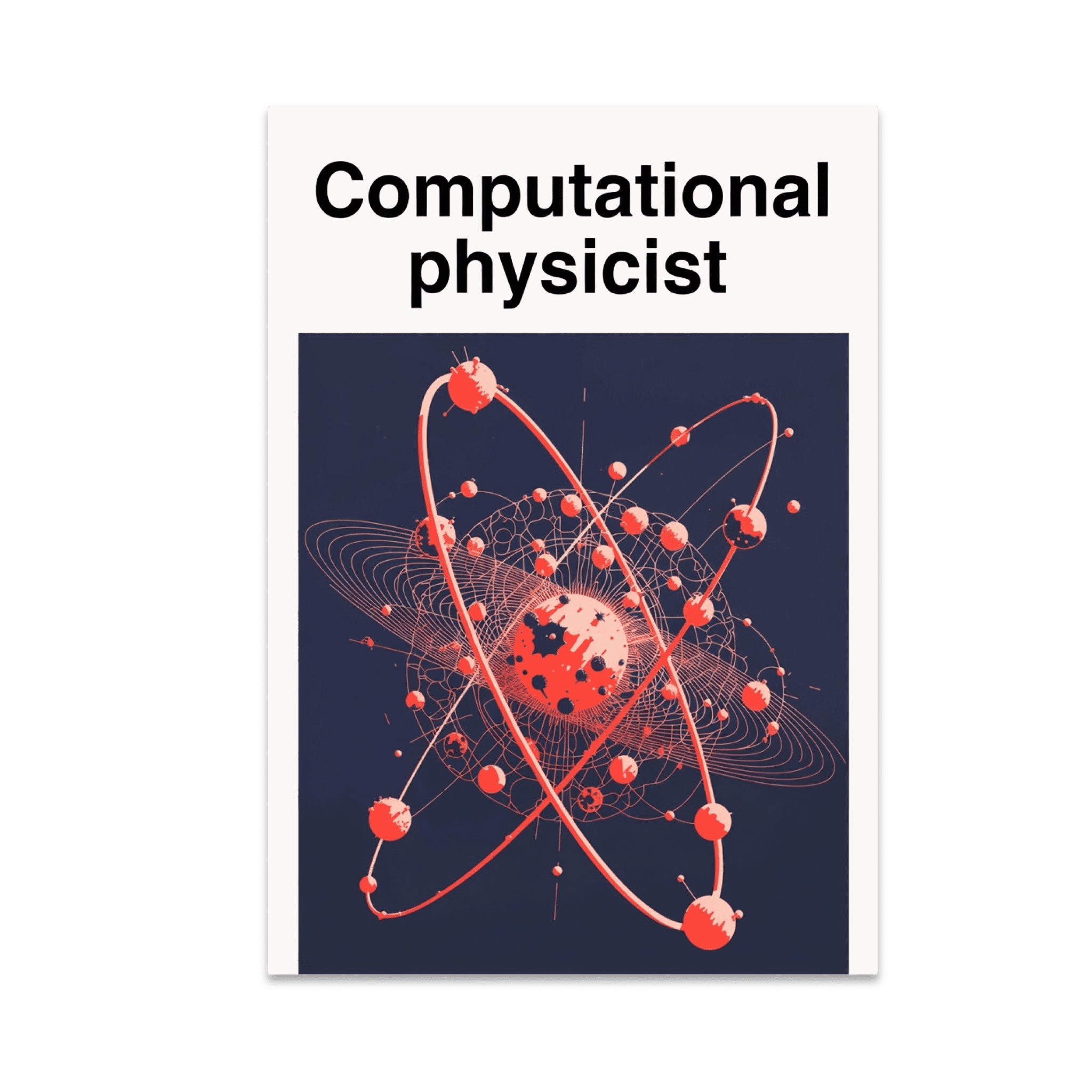 Computational Physicist Abstract Diagram Art - STEM Enthusiast - 13x19 ...