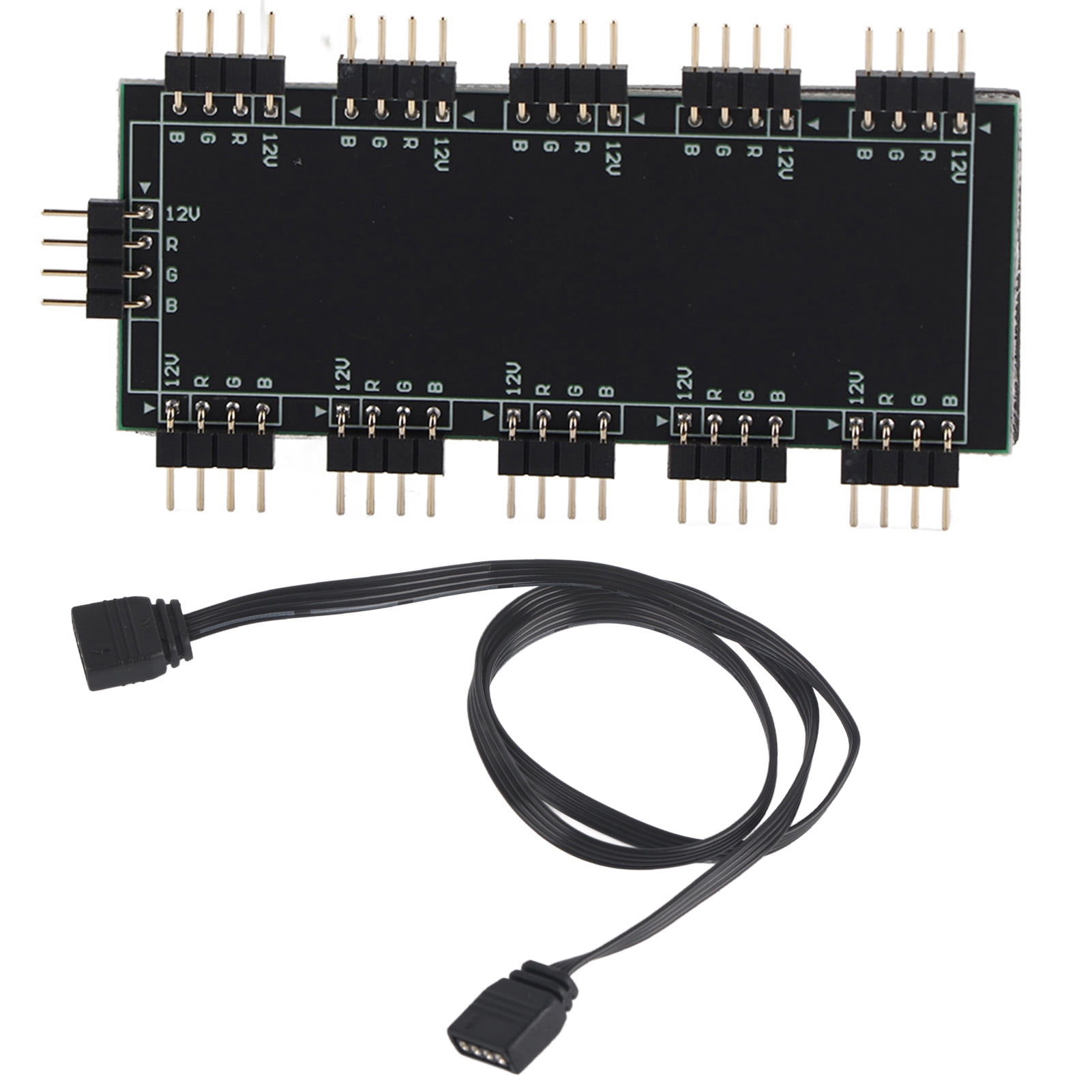 Computer 10-Channel Hub PC MOD Motherboard Fan Extension Cable (12V 4-Pin) - Walmart.com