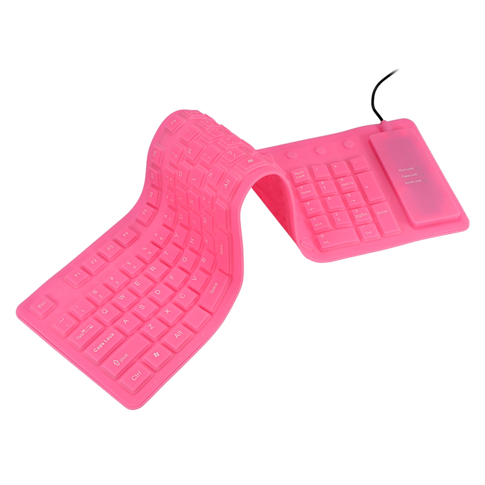 Computer 108 Keys USB Silicone Flexible Foldable Keyboard Waterproof ...