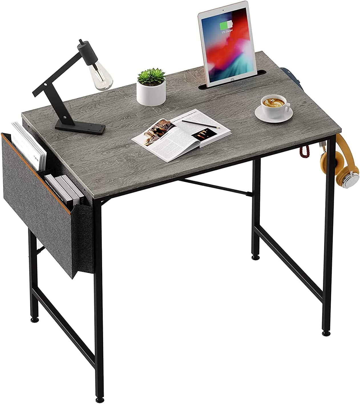 Computer 32 Inch Modern Mini Office Desk With Adjustable Metal Frame ...