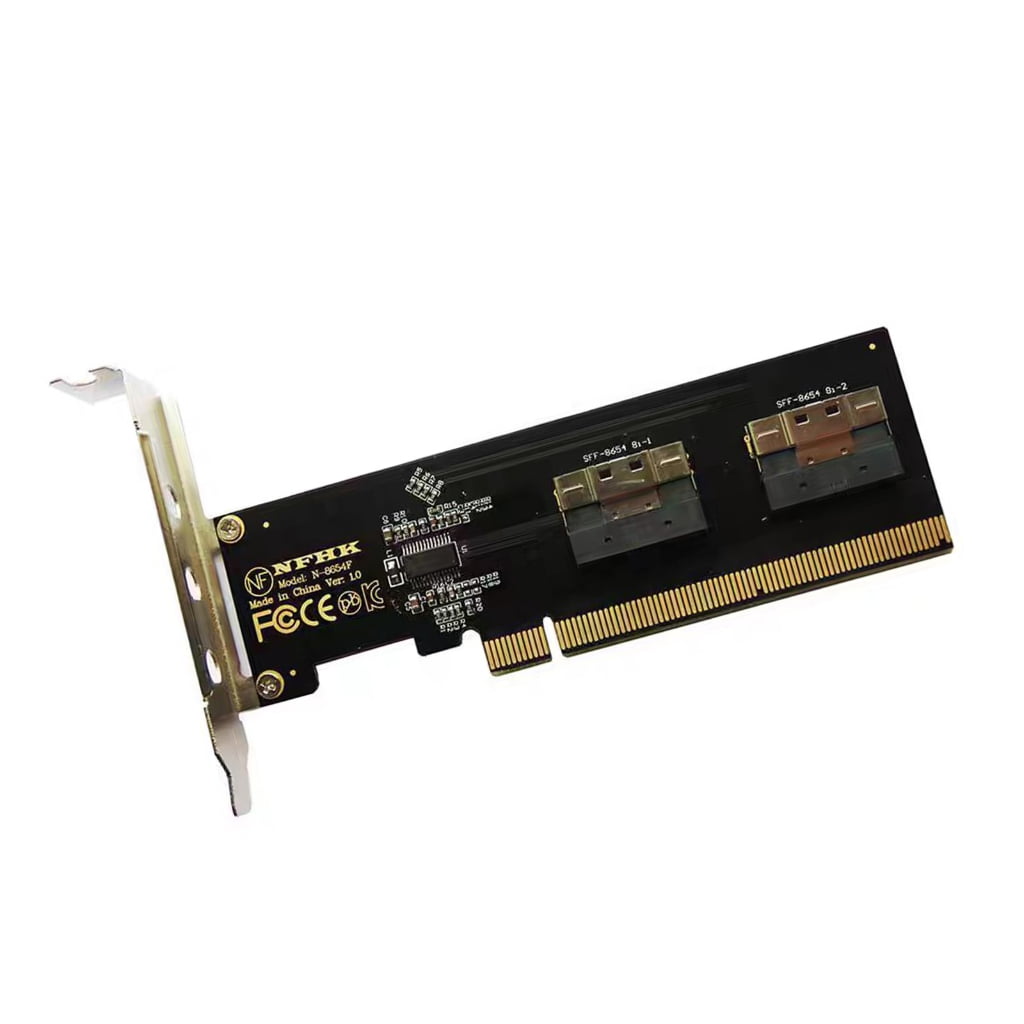 Computer Adapter Half Height PCIe x16 to SFF8654 4i 8i Graphics Card ...