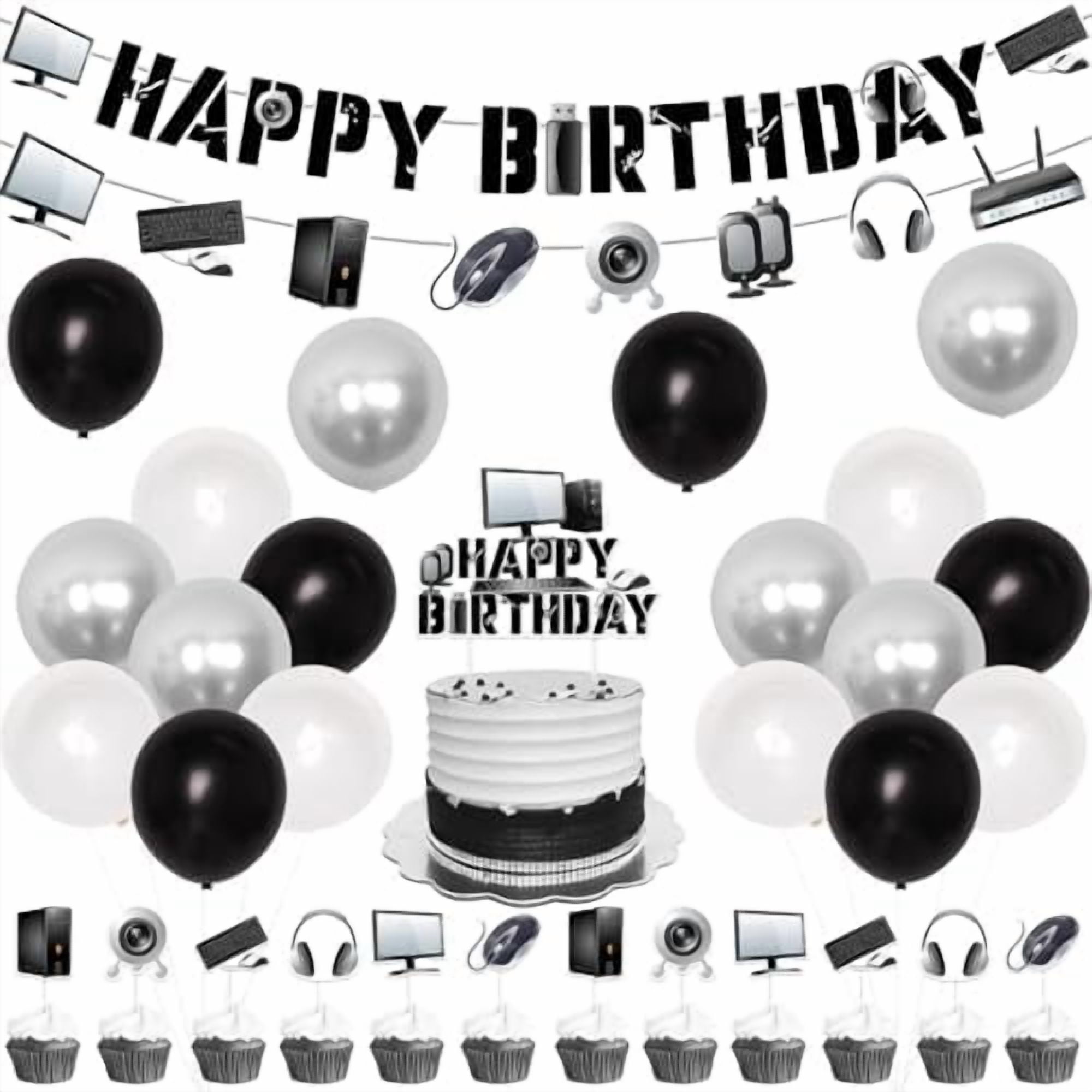 Computer Birthday Party Decoration Man, Computer Theme Happy Birthday ...