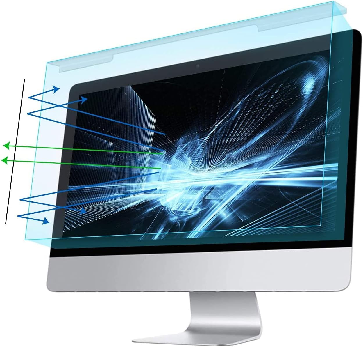 Computer Blue Light Blocking Screen Protector Anti-UV Eye Protection ...