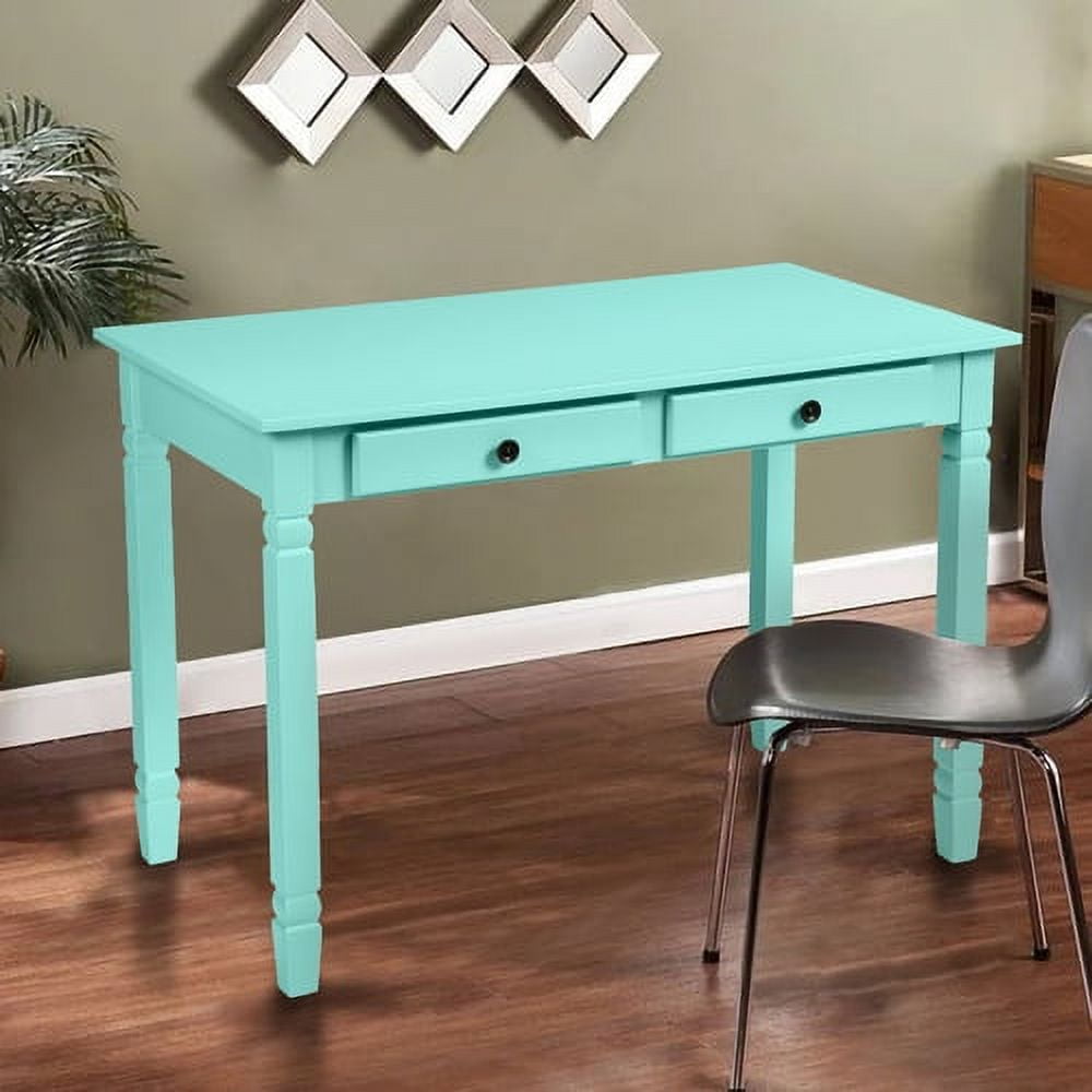 Computer Board Desk with 2 Storage Drawers, 43.3‘’ Vanity Desk with ...