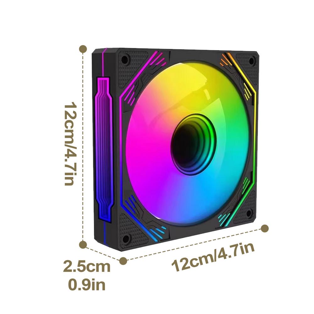 Computer Case Fan Computer Cabinet Cooler CPU Fan ARGB Case Cooler Fan ...