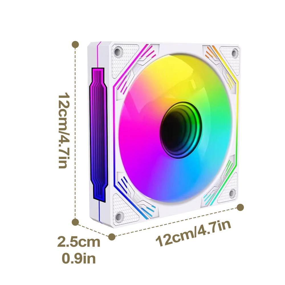 Computer Case Fan Computer Cabinet Cooler CPU Fan ARGB Case Cooler Fan ...